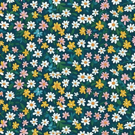 Premium Ai Image Small Daisy Pattern