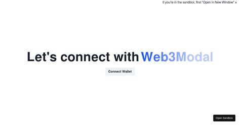 Web3modal Demo Forked Codesandbox