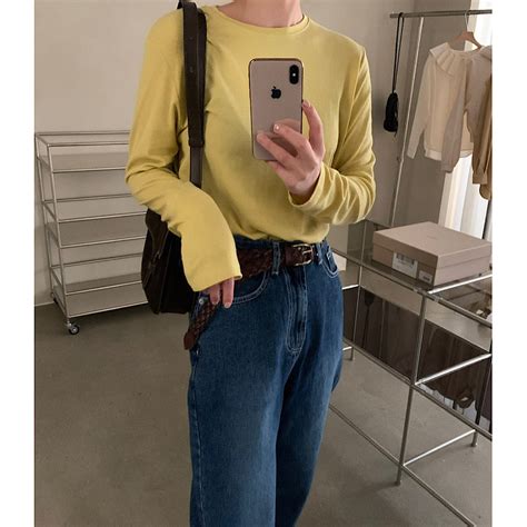 에프터이미지 여성 심플 데일리 라운드넥 텐셀 긴팔 이너 티셔츠 13color 위시버킷