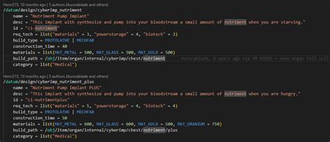 The Description Of The Nutriment Implant In The Description Of The Design Has A Typo · Issue