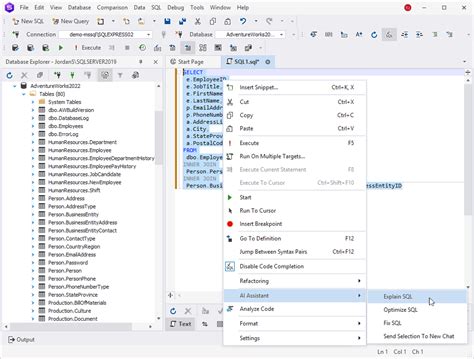 Use Ai Assistant In Sql Editor