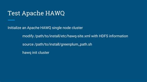 Build And Test Apache Hawq Pptx