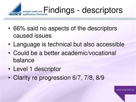 Ppt Review Of The Scqf Level Descriptors Powerpoint Presentation Free Download Id 3730616