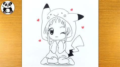 How To Draw Anime Pikachu Girl