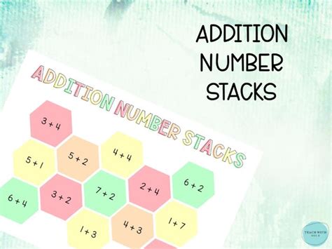 Addition Number Stack Activity Teaching Resources