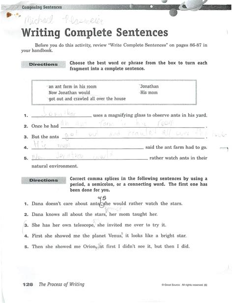 English Worksheets Grade 6