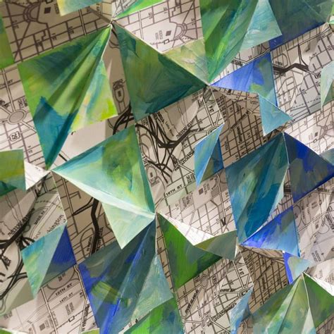 Origami Map (2017) in 2021 | Map print, Origami, Hand painted