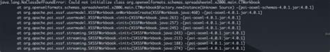 如何解决poi noclassdeffounderror org openxmlformats schemas sheetml