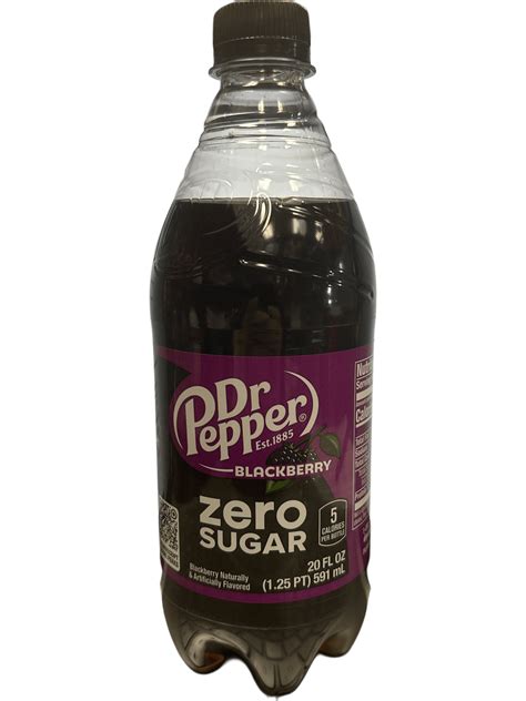 Dr Pepper Blackberry Zero Sugar Bottle 591ml Us Edition