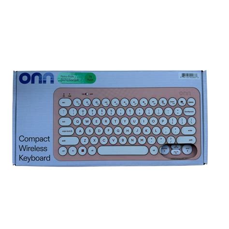 Onn Computers Laptops And Parts Onn Compact Wireless Keyboard Retro Style Round Keycaps 78