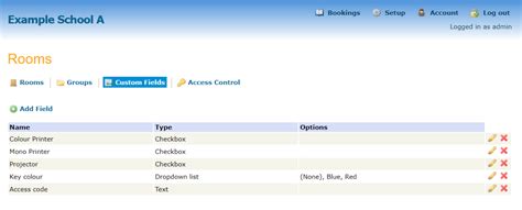 Custom Fields Classroombookings Self Hosted Documentation
