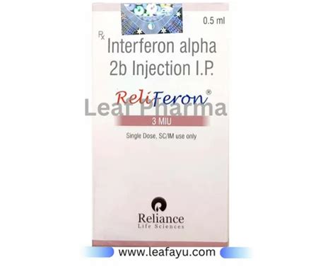 Reliferon 3 Miu Interferon Alpha 2b Injection For Personal At ₹ 1000 Vial In Surat