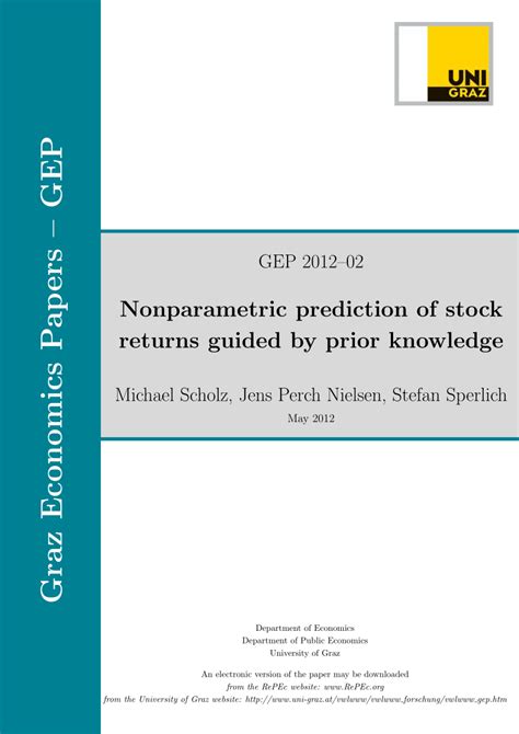 Pdf Nonparametric Prediction Of Stock Returns Guided By Prior Knowledge