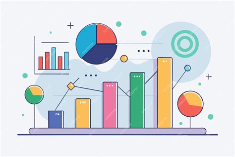 Premium Vector Bar Chart With Pie Chart Overlay Data Analysis Presentation Simple And
