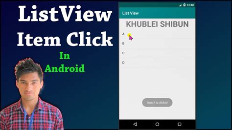 Listview Item Click Listener Android Studio John Puwein Khasi