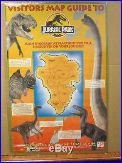 Vintage Movie Poster Original Visitors Guide To Jurassic Park 1993 5476