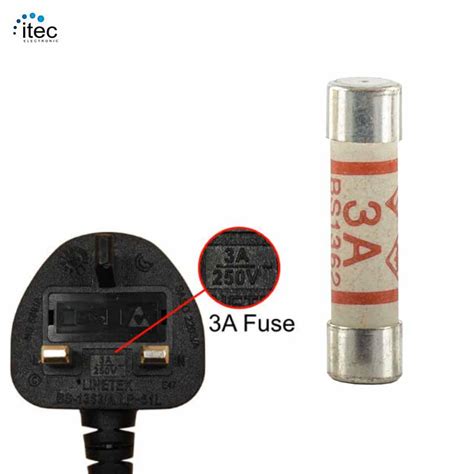 3a 3 Amp Mains Plug Top Domestic Ceramic Fuse Itec Electronics