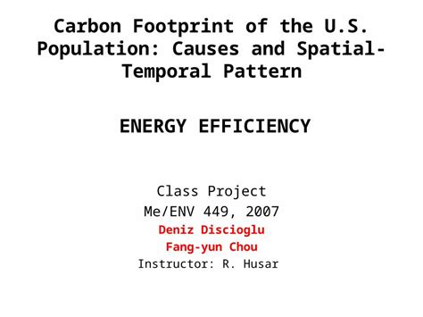 Ppt Carbon Footprint Of The Us Population Causes And Spatial