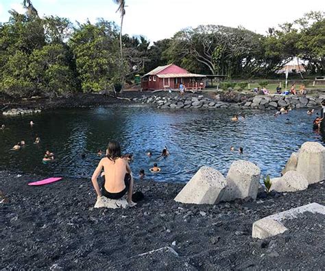 Isaac Hale Beach Park Black Sand Beach Volcano Village Lodge