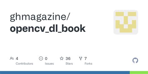 github ghmagazine opencv dl book