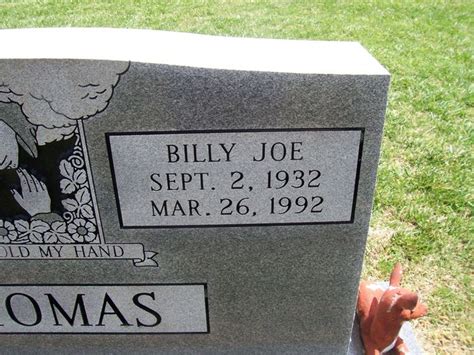 Billy Joe Thomas 1932 1992 Find A Grave äreminne