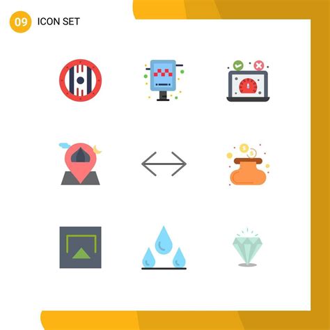 9 Universal Flat Colors Set For Web And Mobile Applications Map Moon Speed Test Location Website