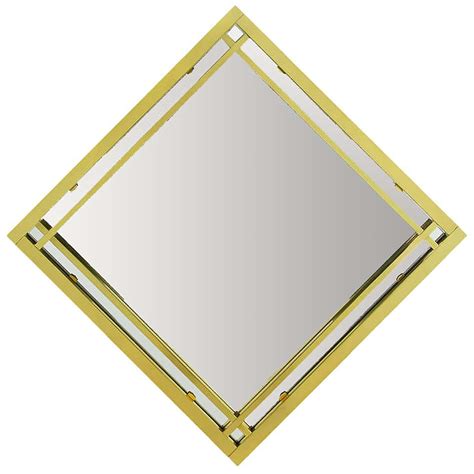 Arched Brass Framed Mirror In Open Rectangular Frame For Sale At 1stdibs