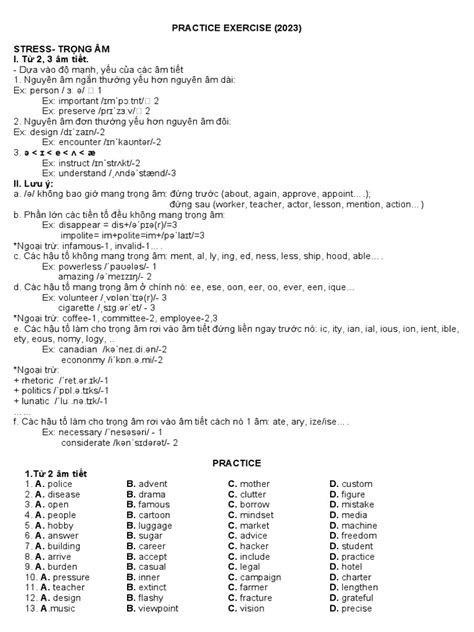 Practice Exercise Pdf