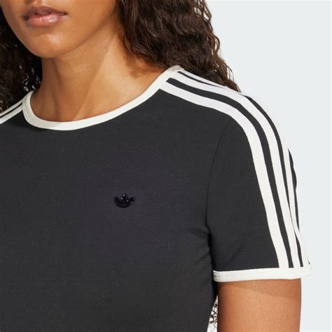 Adidas Adidas Originals Premium 3 Stripes Cali Tee Black Adidas Tz