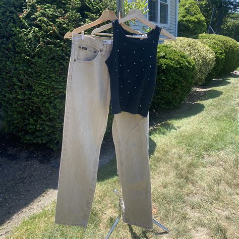 Lee Jeans Regular Fit Beige Leemr Size 32” Inseam Depop