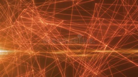 Abstract Orange Lines Glowing High Tech Digital Energy Abstract
