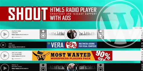 shout html5 radio player with ads wp plugin