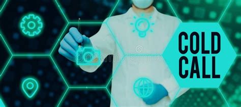 Writing Displaying Text Cold Call Concept Meaning Unsolicited Call