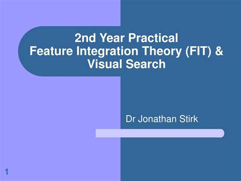 Ppt 2nd Year Practical Feature Integration Theory Fit And Visual Search Powerpoint