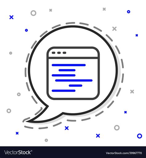 Line Software Web Developer Programming Code Icon Vector Image