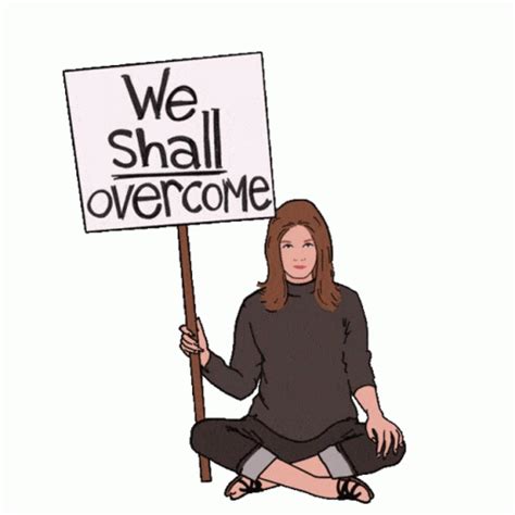 Gloria Steinem We Shall Overcome Sticker Gloria Steinem We Shall