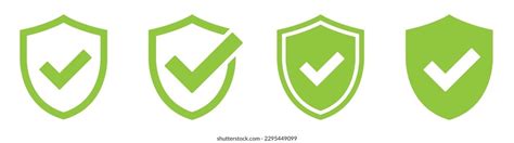 Shield Check Mark Icon Shield Check Stock Vector Royalty Free