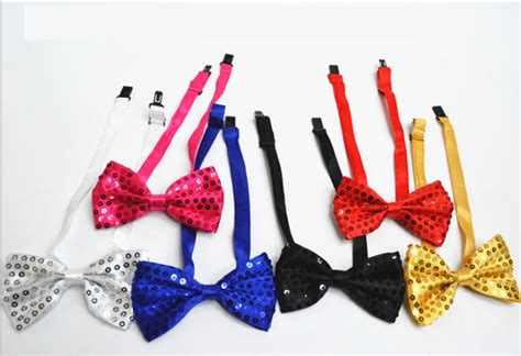 Bow Tie Glitter Sparkly Sequin Dickie Dicky Dance Party Fancy Satin