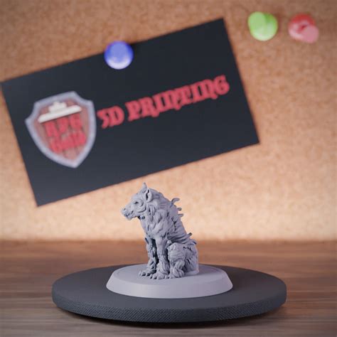 Hellhound Warlock Fiend Miniature Undead Demon Dungeons And Dragons Mini Rpg Tabletop Miniature