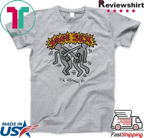 Harry Styles Safe Sex T Shirt Keith Haring AIDS SAFE SEX Tee Shirts Teeducks