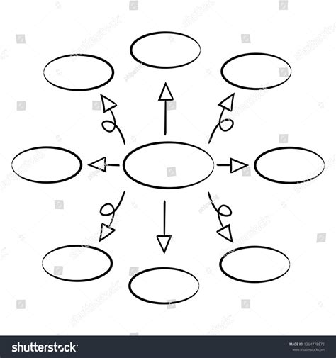 Hand Drawn Diagram Template Mind Mapping Stock Vector Royalty Free