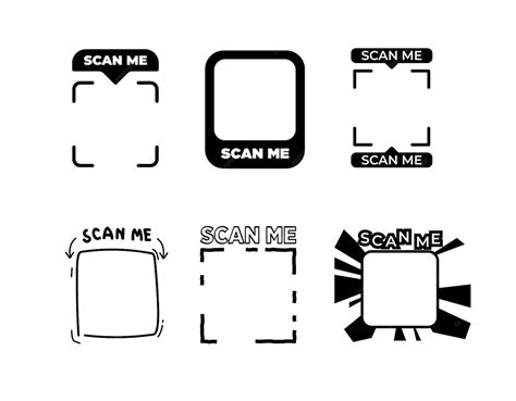 Premium Vector Scan Me Set Icons Qr Code Template Scan Me Sticker Qr