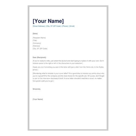 Simple Cover Letter For Job Application