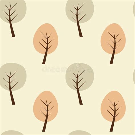 Abstract Geometric Tree Seamless Pattern Background Illustration Stock Vector Illustration Of
