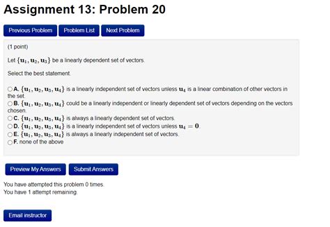 Solved Assignment 13 Problem 22 Previous Problem Problem