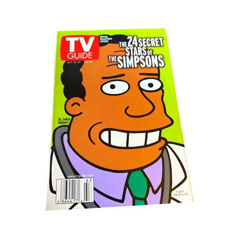 Dr Julius Hibbert The Simpsons Collectors Cover Tv Guide 2000 Etsy