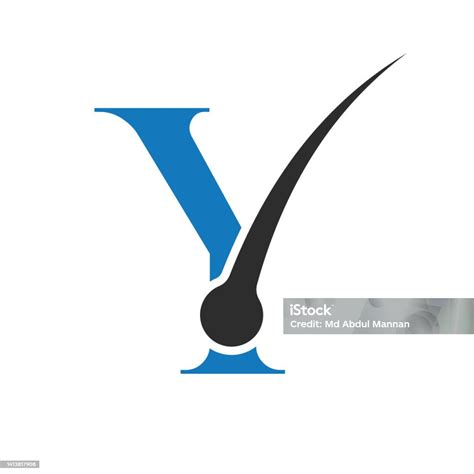 Y 편지 벡터 템플릿에 헤어 트리트먼트 로고 피부과 로고 디자인 헤어 케어 치료 비듬 방지 플레이크 아이콘 비듬 방지 오일 기호 건강관리와 의술에 대한 스톡 벡터 아트 및