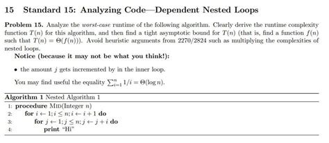 Solved I Need Help Analyzing The Inner And Outer Loop Any