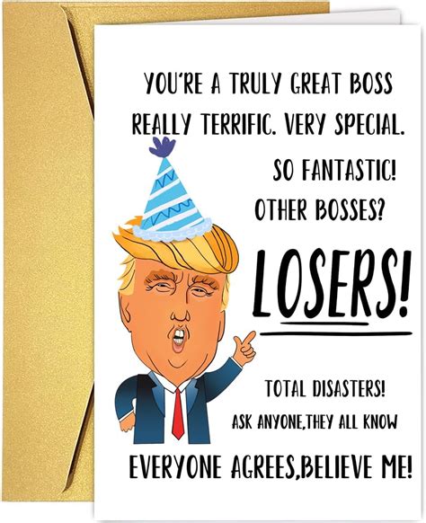 Funny Birthday Card For Boss
