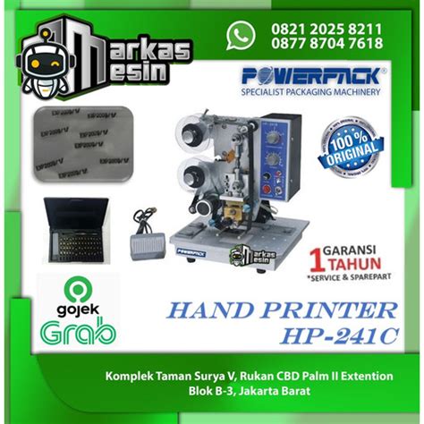 Jual Hot Code Printer Mesin Cetak Expired Date HP 241C POWERPACK Jakarta Barat Markas Mesin